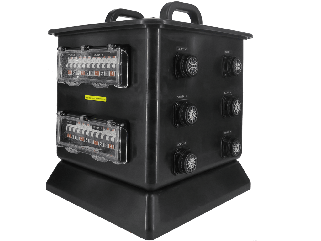 RubberBox - RUB3601 - 125A 3PH> & 6x Socapex - Rubber Box Co