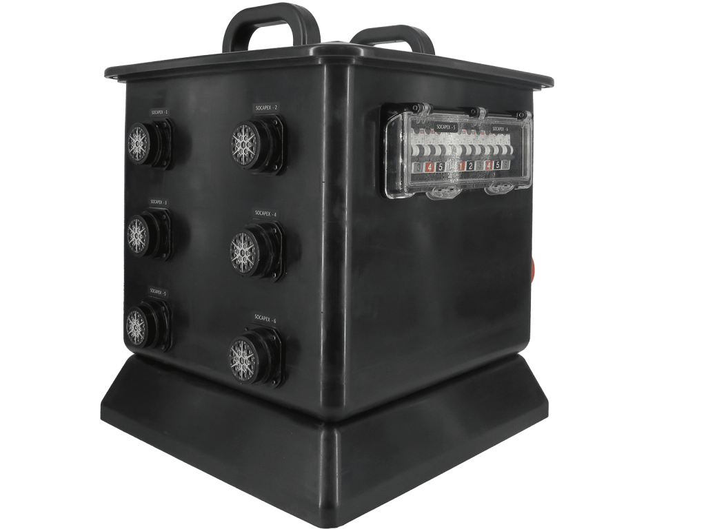 RubberBox - RUB3601 - 125A 3PH> & 6x Socapex - Rubber Box Co